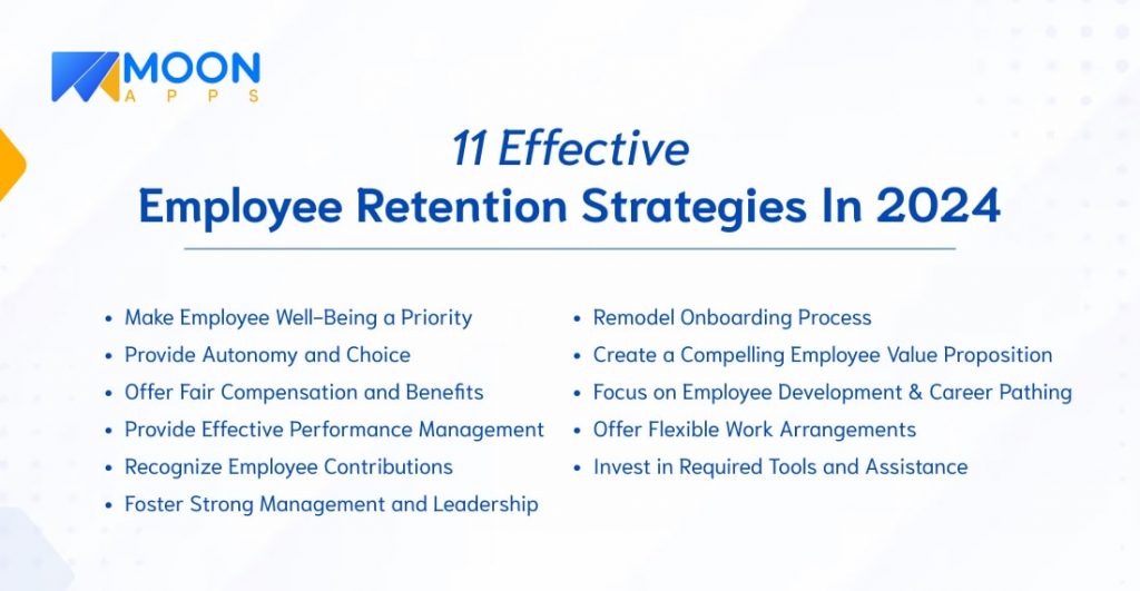11 Effective Employee Retention Strategies In 2024 - Moon HRM